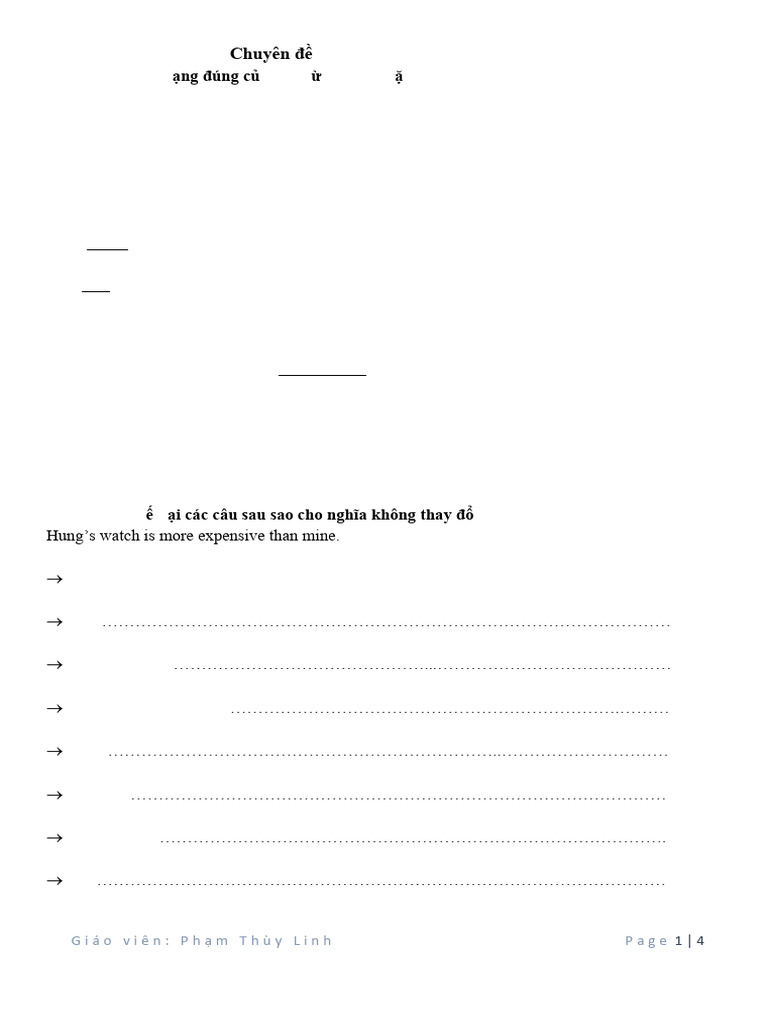 BT câu so sánh | PDF | Vietnam