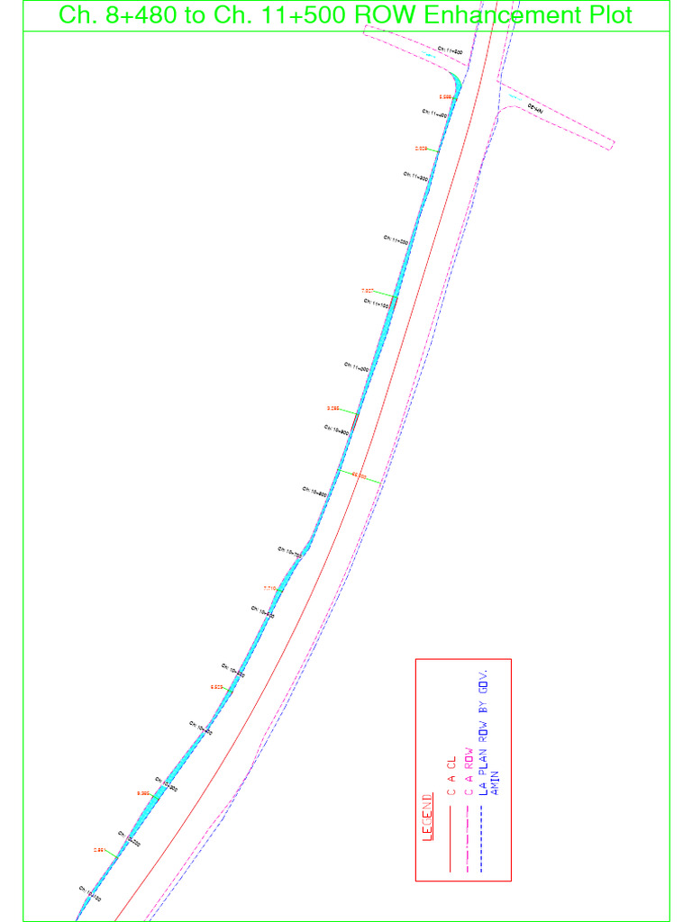 Ch. 8+480 To Ch. 11+500 ROW Enhancement Plot. 2pdf | PDF