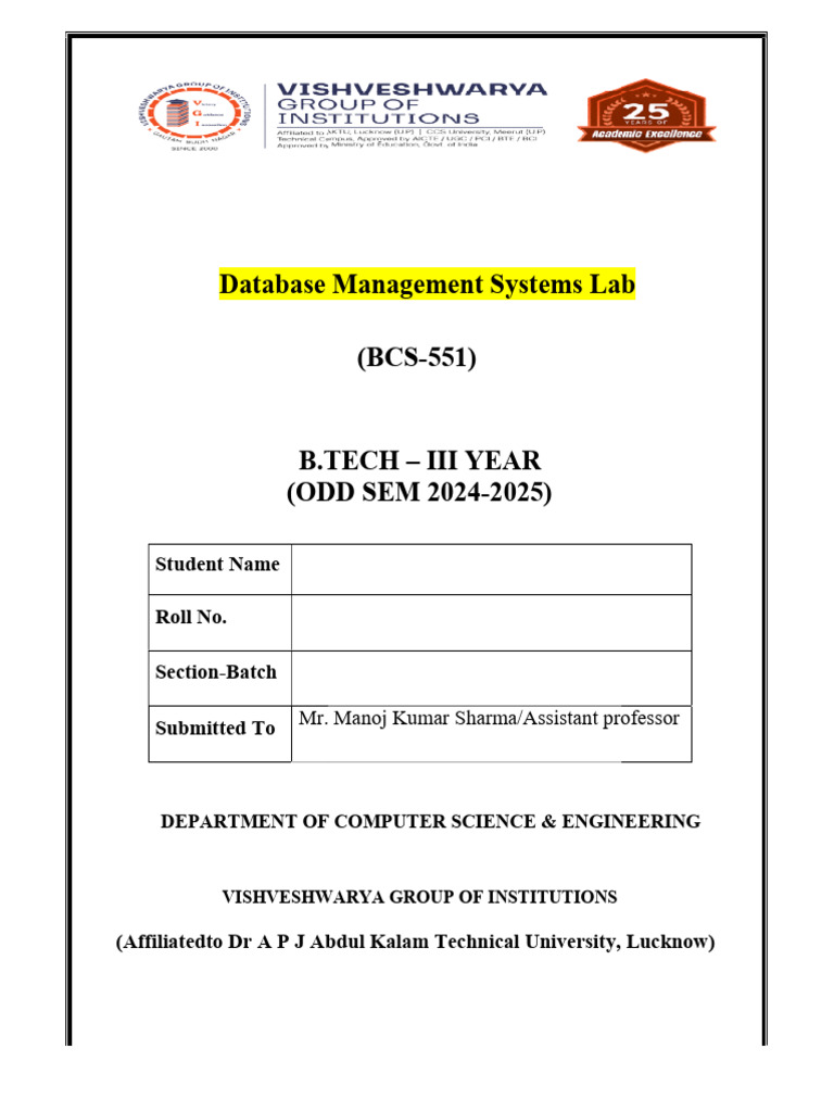 Dbms Lab File | PDF | Sql | Relational Database Dbms Lab File | PDF | Sql | Relational Database