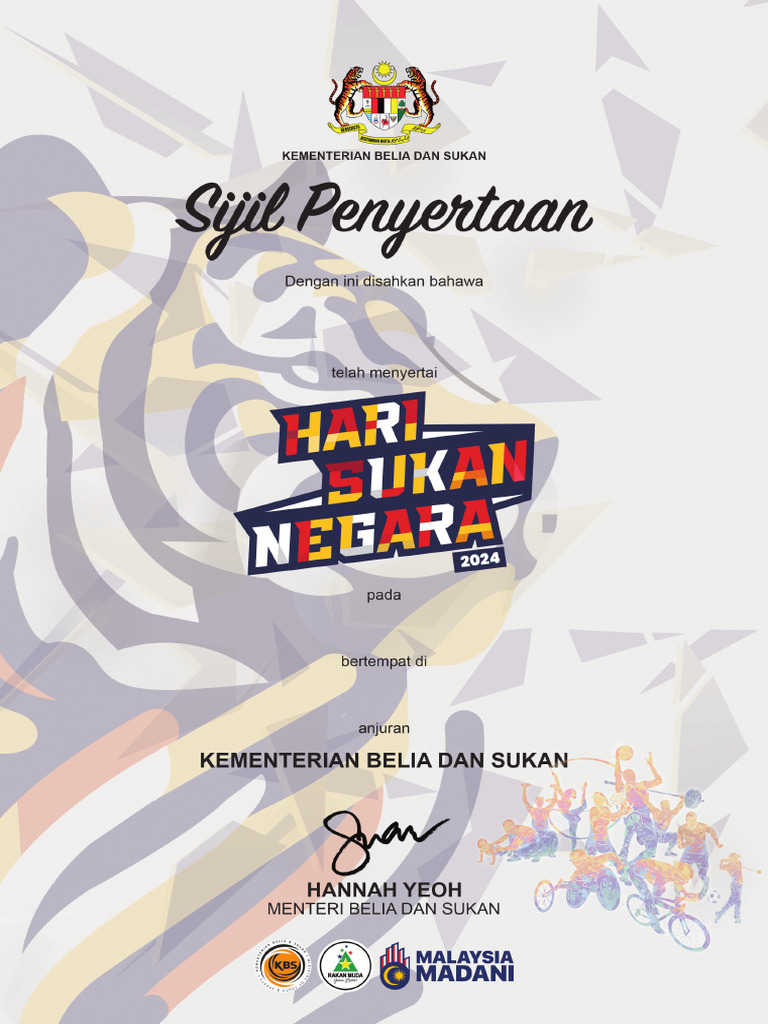 Sijil Penyertaan HSN2024-Sign YBM | PDF