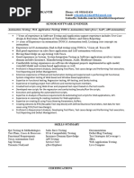 TOSCA Automation Test Engineer Resume | PDF | Software Testing ...