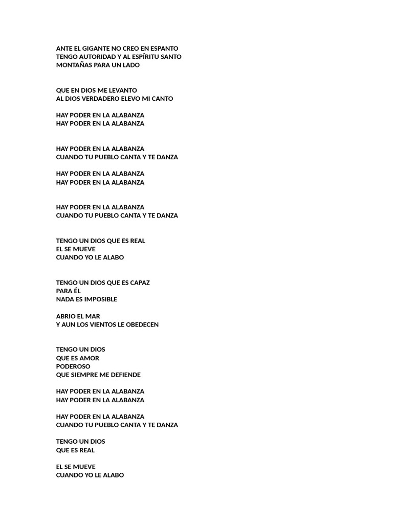 Poder En La Alabanza Y Fe Pdf