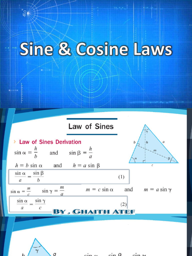 sine & cosine laws | PDF