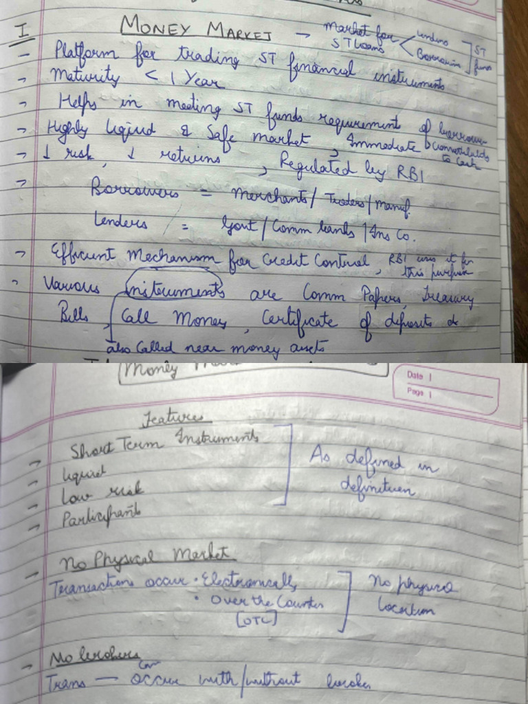 money markets summary | PDF