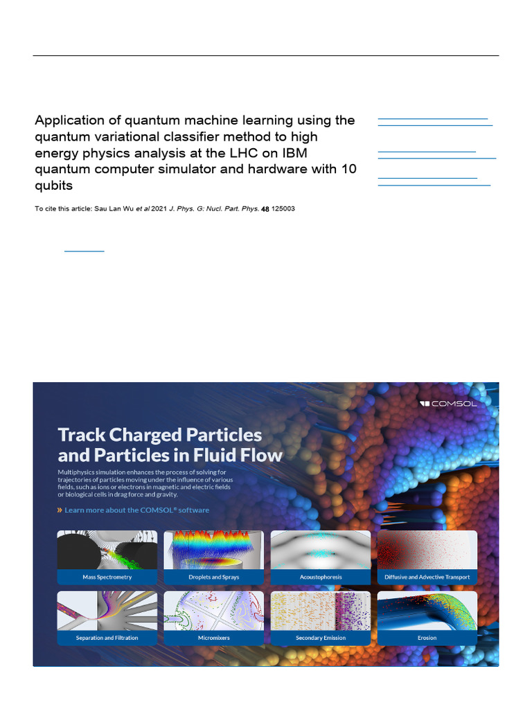 Wu Et Al - 2021 - Application of Quantum Machine Learning Using The Quantum Variational | PDF ...