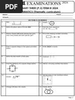 PSAC Grade 6 Maths Paper 2024 | PDF