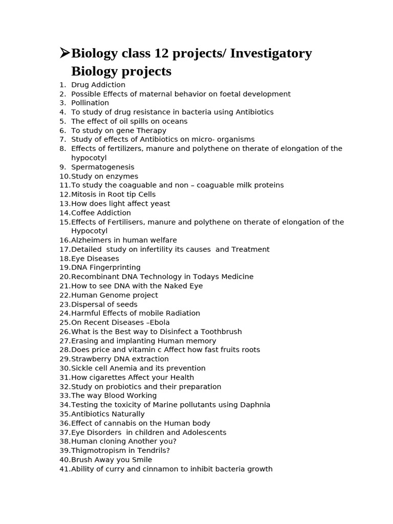 Biology Class 12 Projects 25 | PDF | Seed | Molecular Cloning