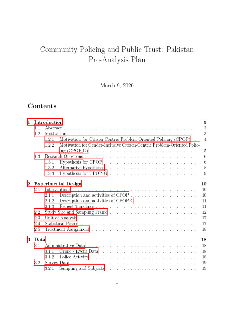 PAP Community Policing and Public Trust Pakistan - (CPOP-G) - Rev Version 4.0 | PDF | Sampling ...