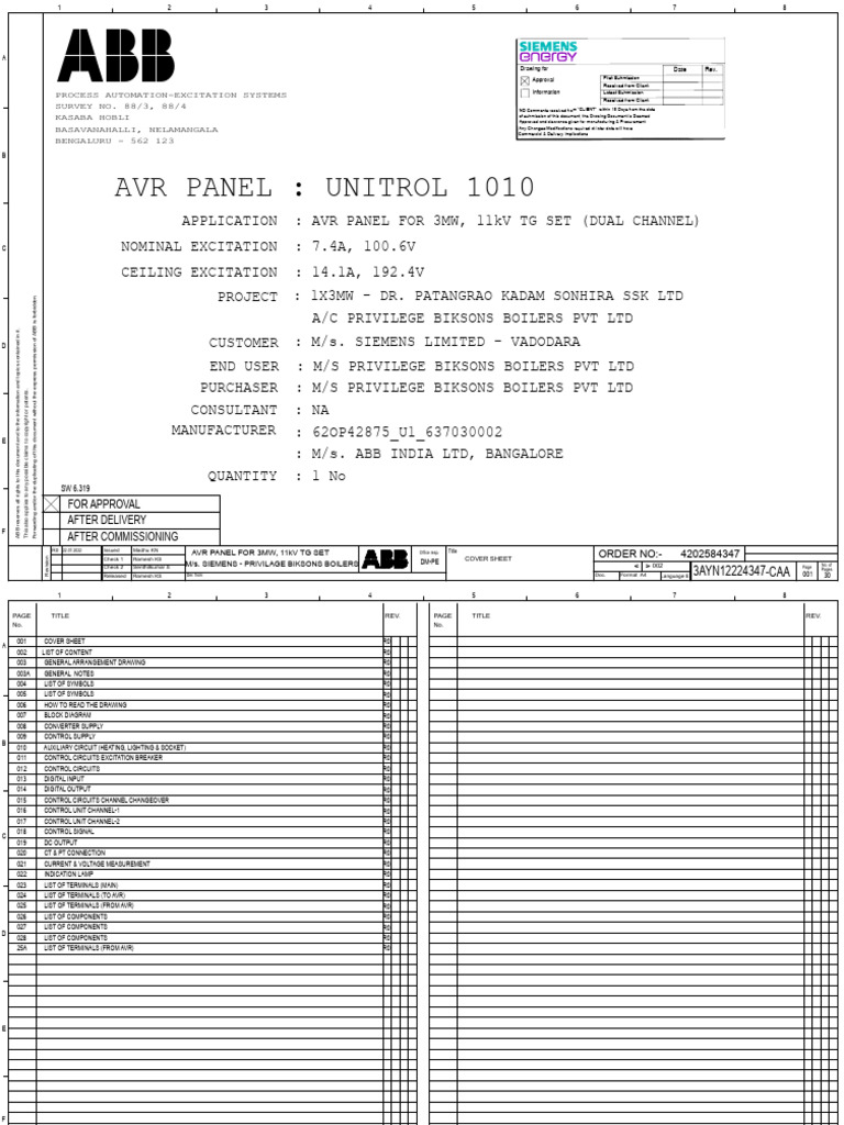 AVR Panel | PDF | Alternating Current | Electrical Wiring
