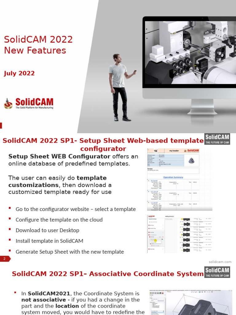 SolidCAM 2022 Main Enhancements 31-08-2022 | PDF | Machining | Parameter (Computer Programming)