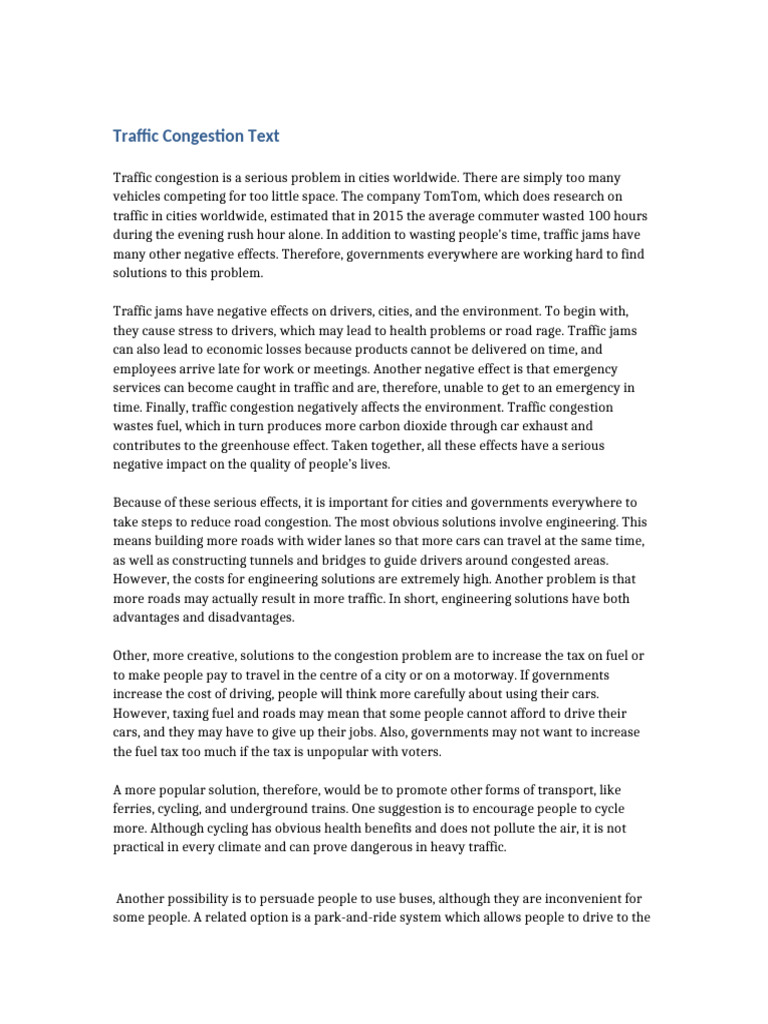 Traffic_Congestion | PDF | Traffic Congestion | Traffic