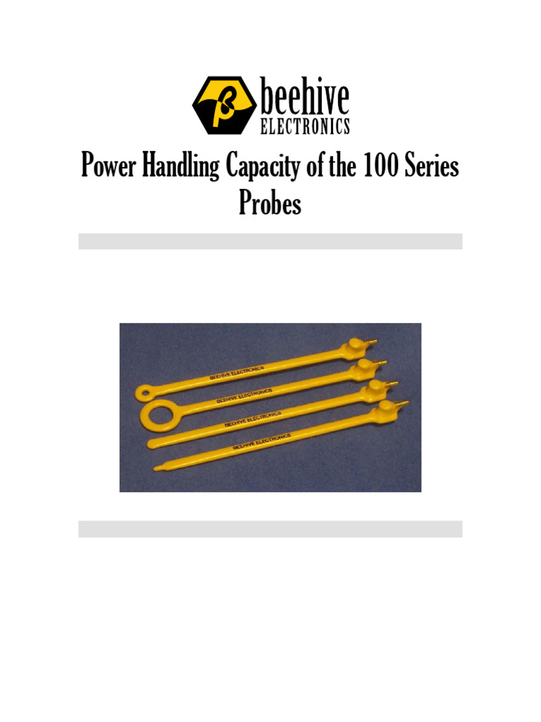 100 Series Probe Power Handling v1.1 | PDF | Electrical Impedance | Electricity