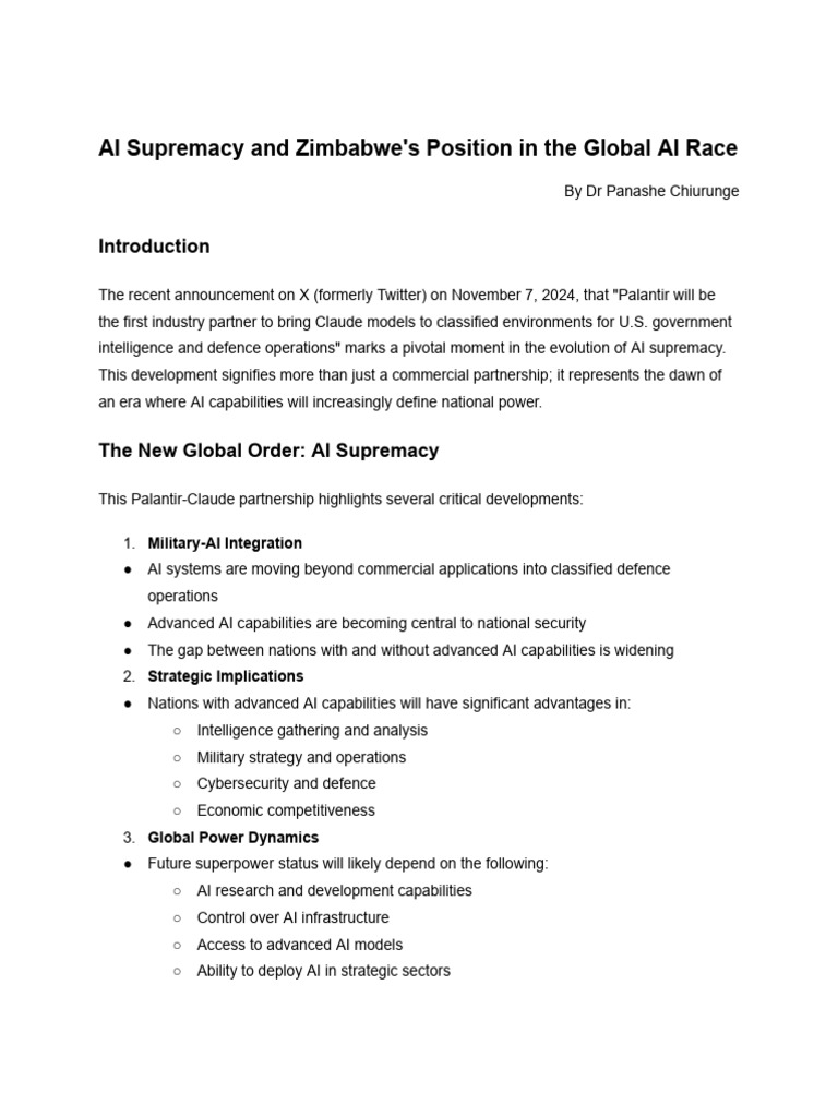 Zimbabwe's AI Challenges and Reforms | PDF | Artificial Intelligence ...