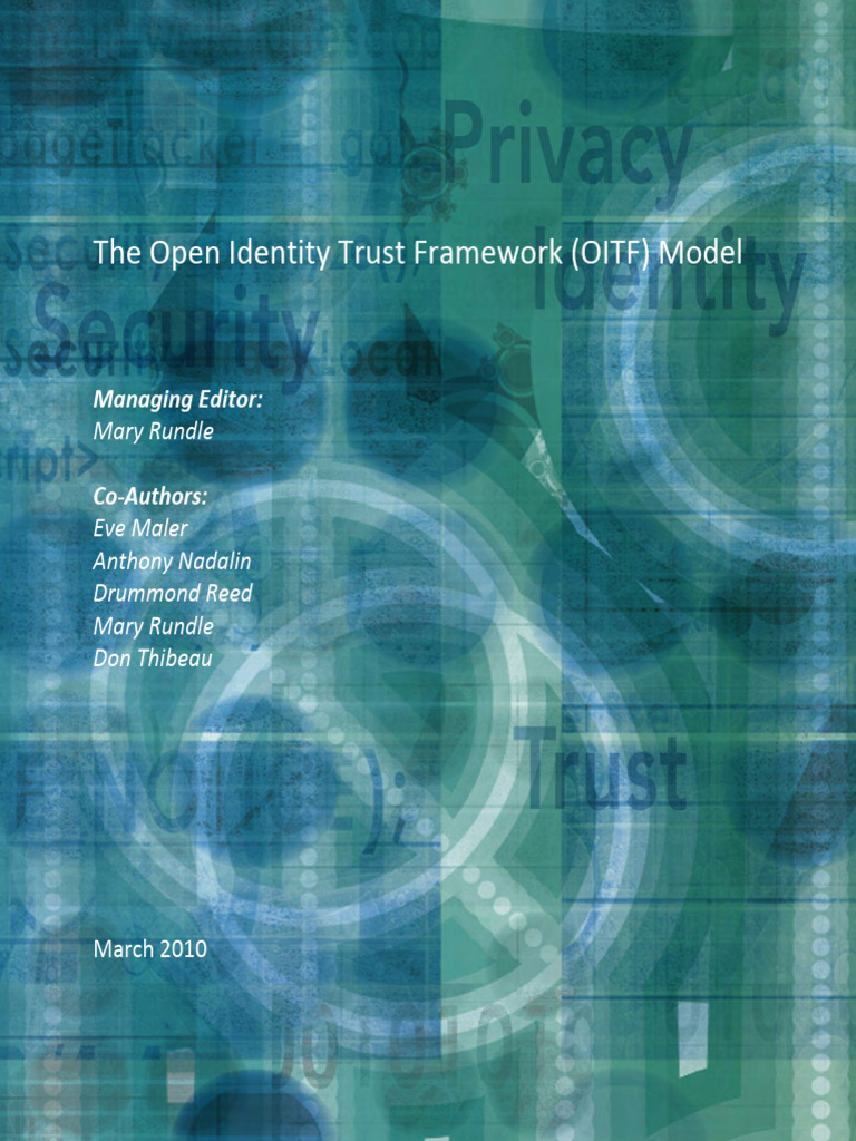 The Open Identity Trust Framework _OITF_ Model | PDF | Standardization ...