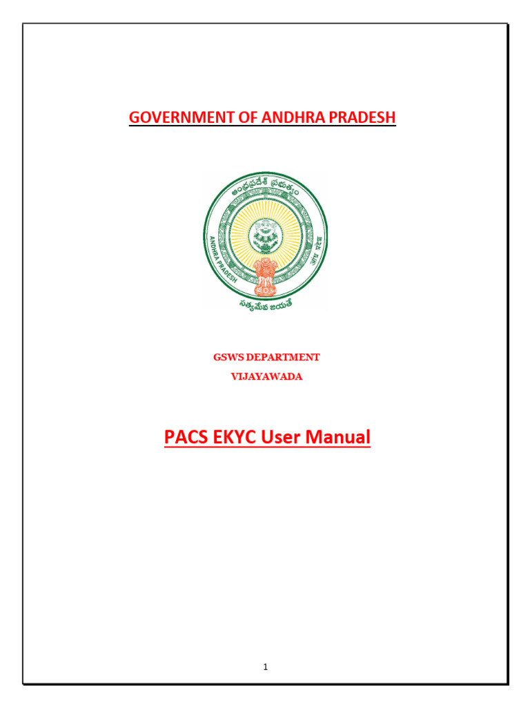 PACS EKYC User Manual | PDF