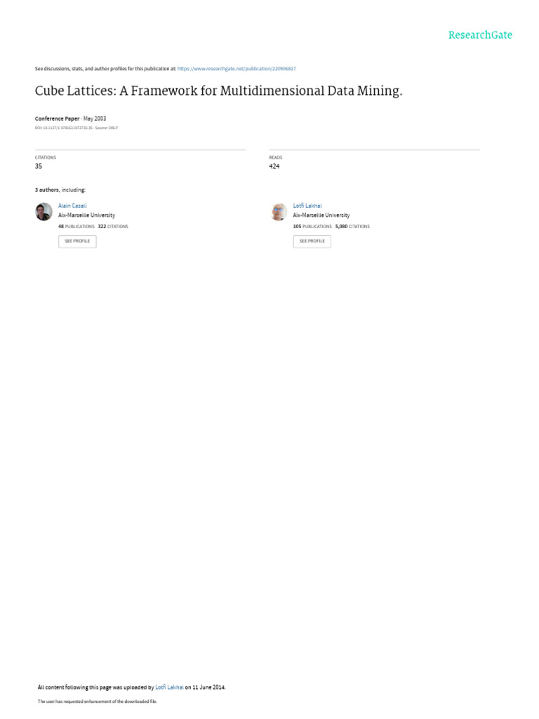 Cube_Lattices_A_Framework_for_Multidimensional_Dat | PDF | Dimension | Mathematics