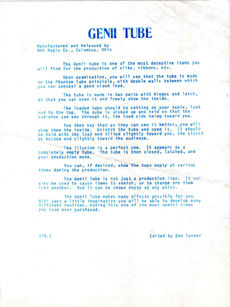 (PDF) MAK Genii Tube | PDF