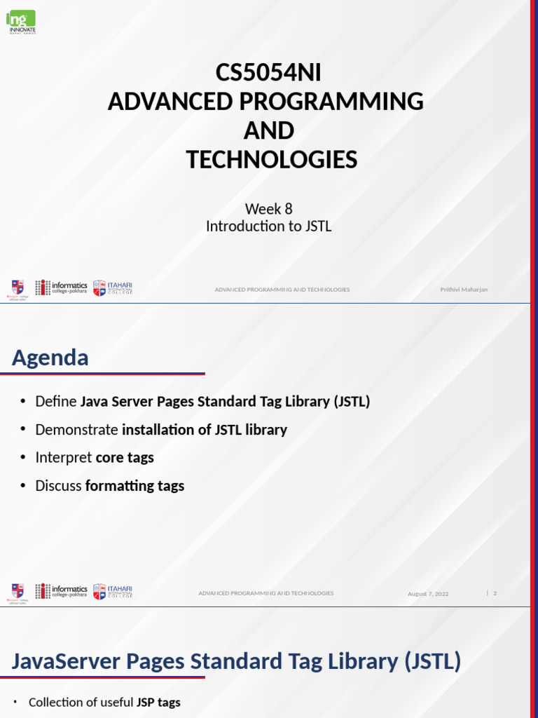 Introduction to JSTL in JSP | PDF | Sql | Databases