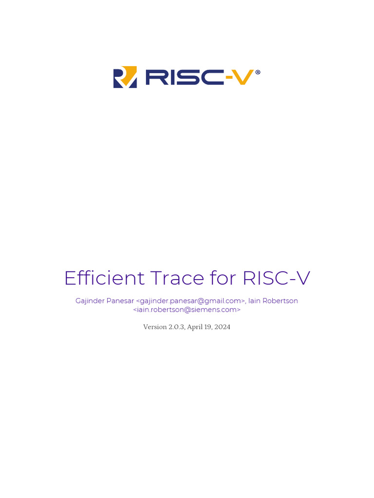 riscv-trace-spec | PDF | Cpu Cache | Software Engineering