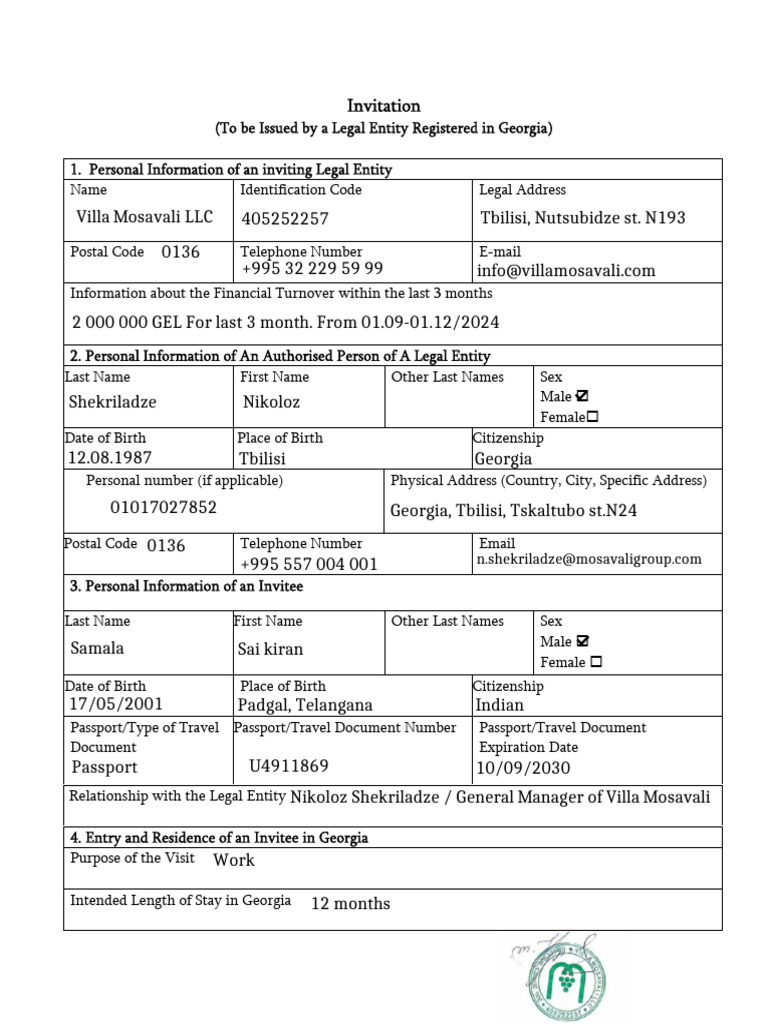 Samala Saikiran Invitation | PDF | Travel Visa | Passport