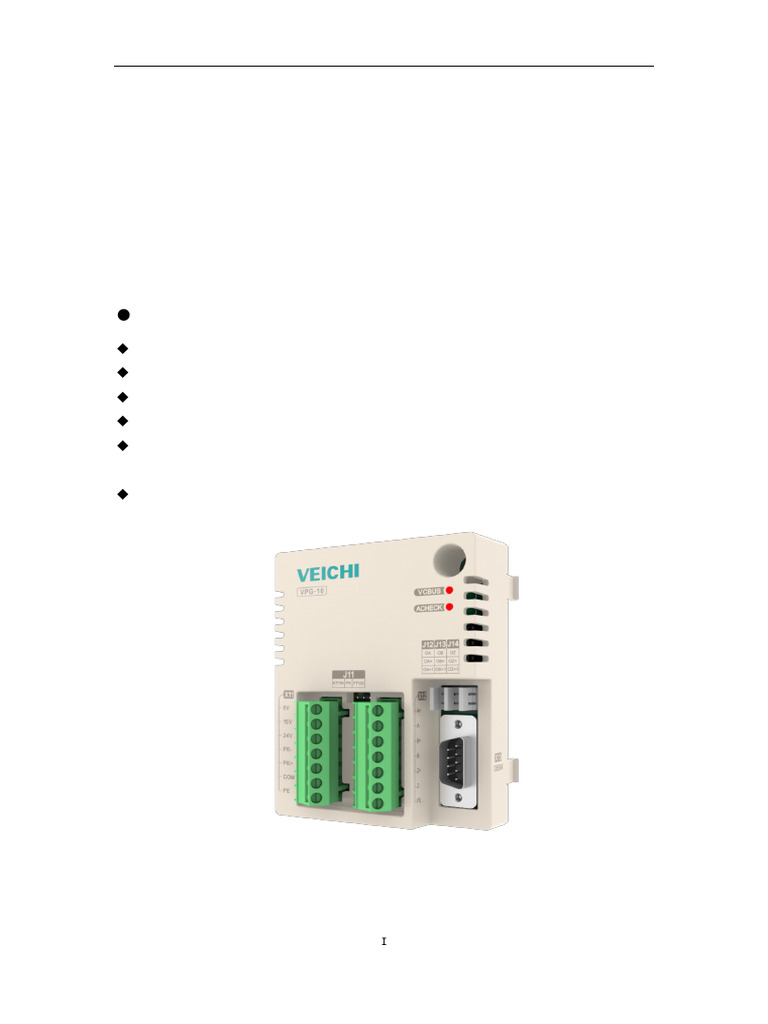 VPG-10 TTL Encoder Detection Module Guide | PDF | Screw | Power Supply