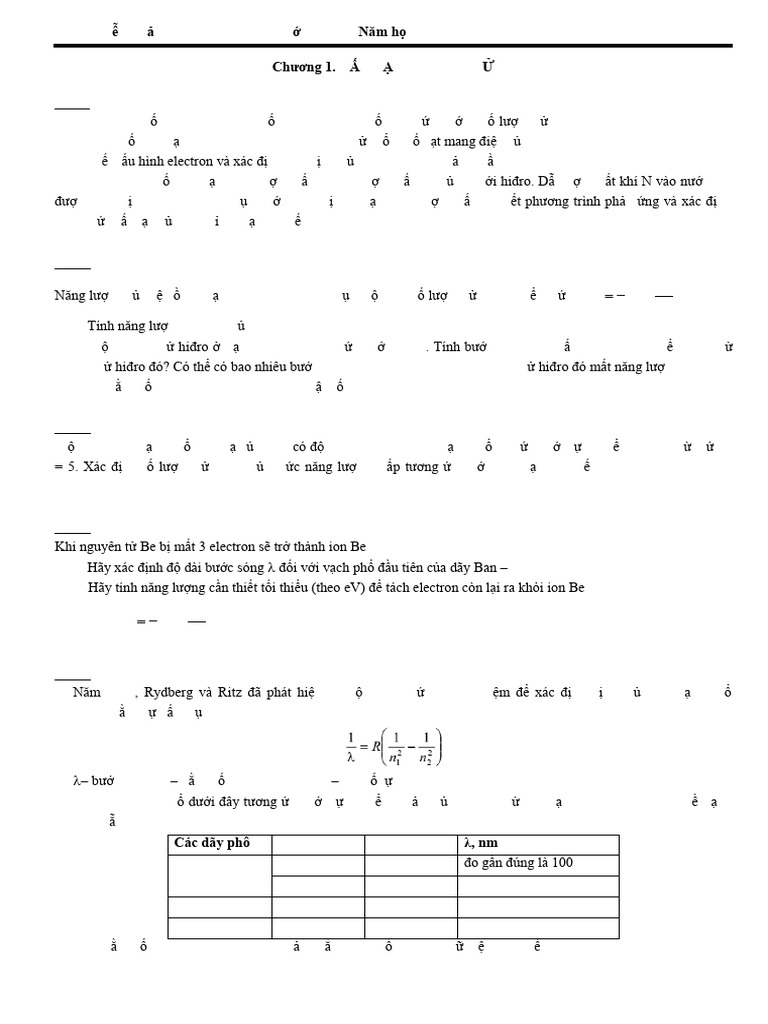 Chuyen de 1-Cau Tao Nguyen Tu-Bai Tap | PDF