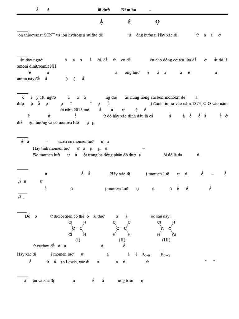 Chuyen de 4 - Bai Tap Lien Ket Hoa Hoc | PDF