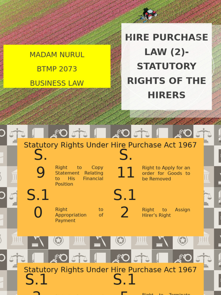 Chapter 9. Hire Purchase Law 2 | PDF | Repossession | Civil Law (Legal ... Chapter 9. Hire Purchase Law 2 | PDF | Repossession | Civil Law (Legal ...
