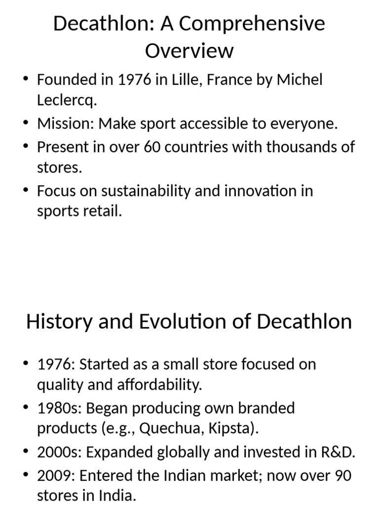 Decathlon Speech Presentation | PDF