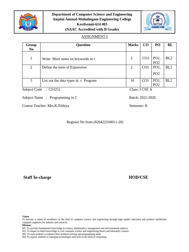 Assignment 1(b) | PDF