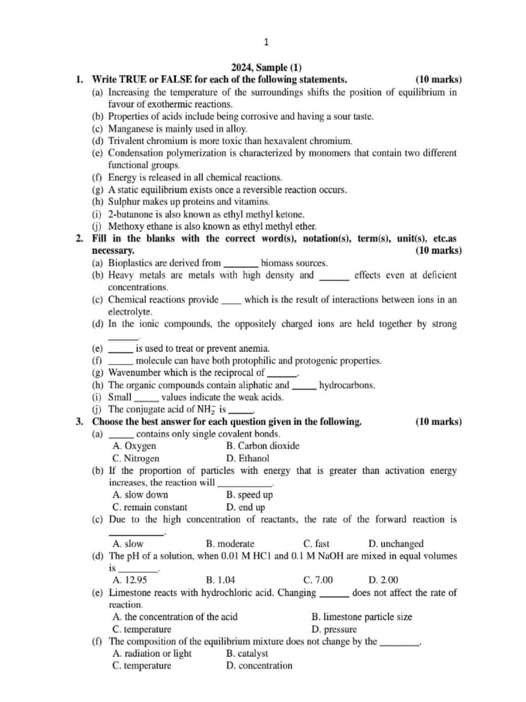 Sample questions | PDF