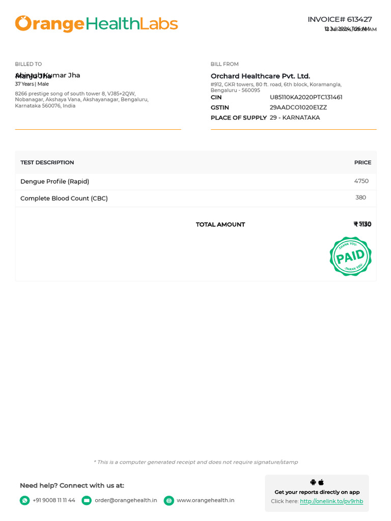 Abinash Medical Expenses 5k | PDF