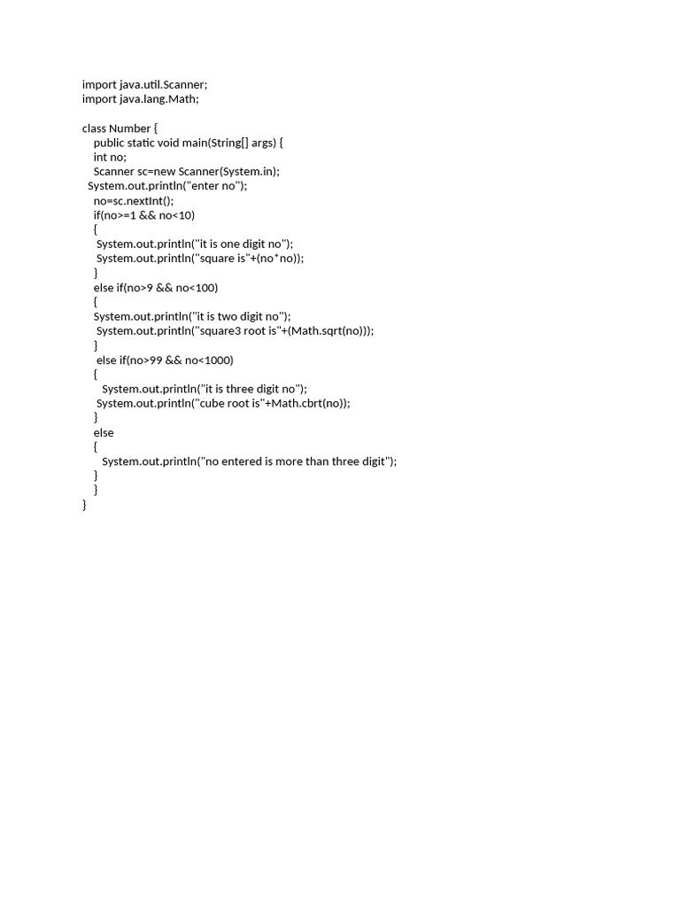 Java Program: Number Analysis | PDF