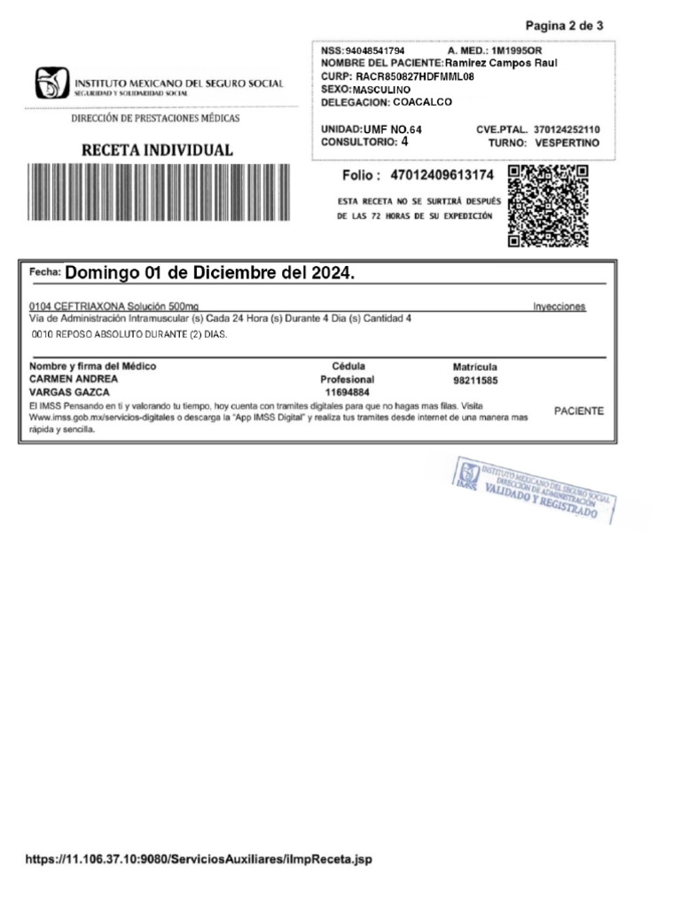 Receta Imss | PDF