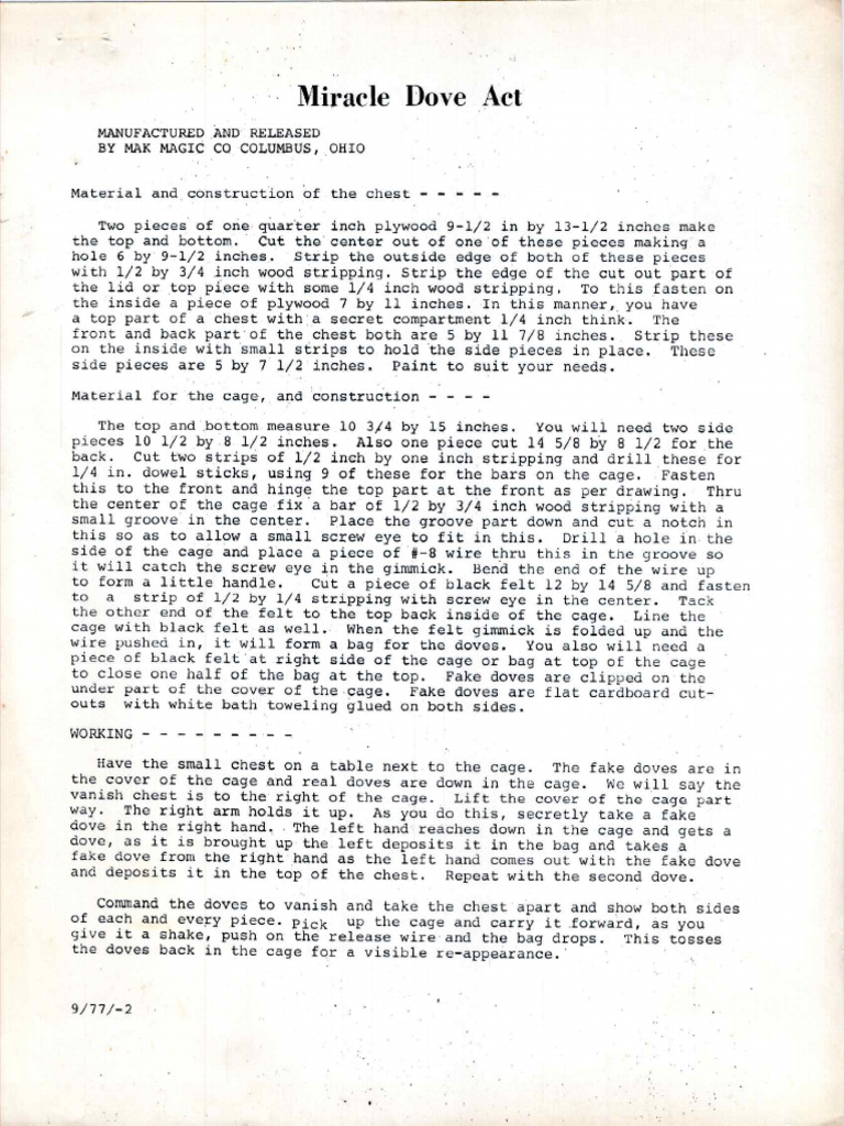 (PDF) MAK Miracle Dove Act | PDF