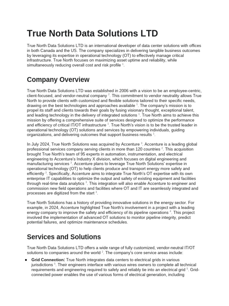 True North Data Solutions Inquiry | PDF | Data Center | Server (Computing)