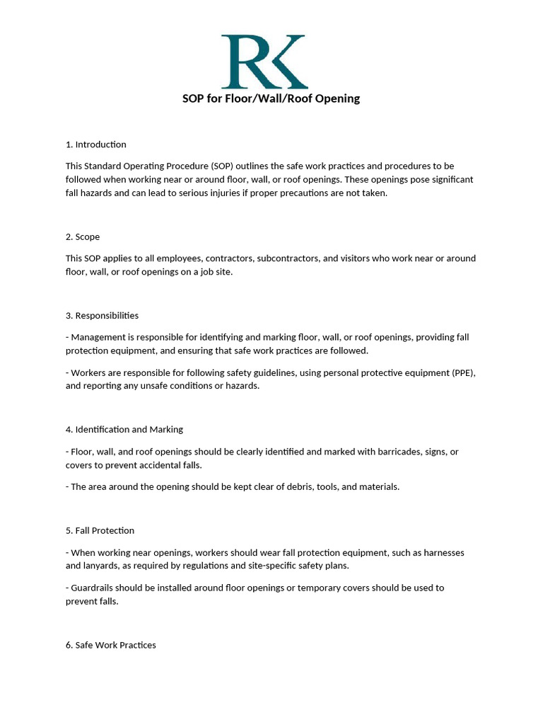 Floor-Wall-Roof Opening Guards | PDF | Personal Protective Equipment ...