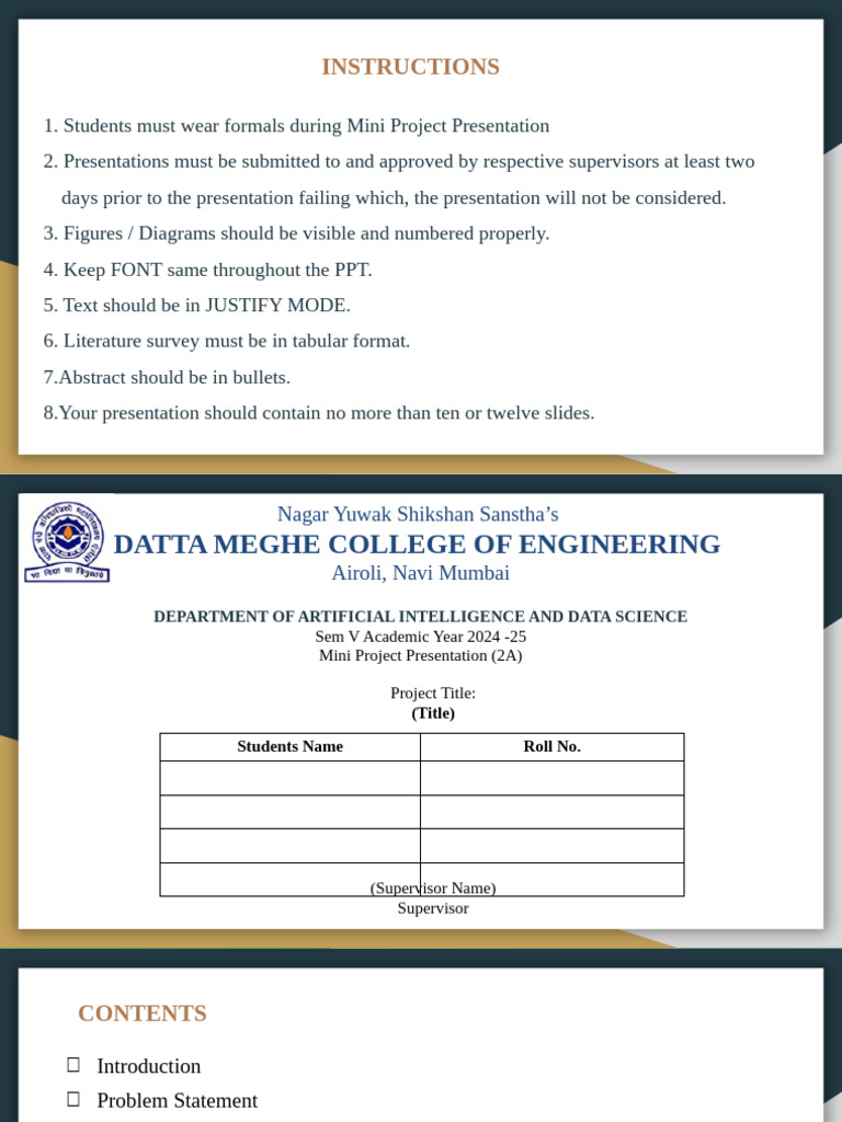 Mini Project Sample PPT-TE | PDF