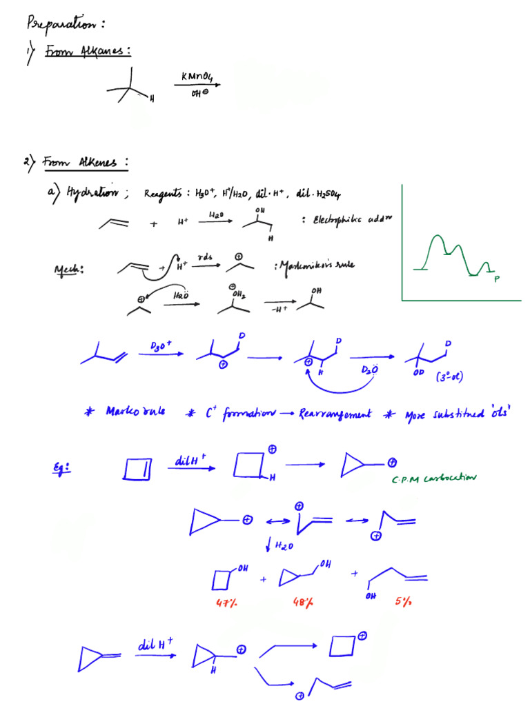 Organic Alcohols Notes - 2024 Copy | PDF | Fructose | Organic Chemistry