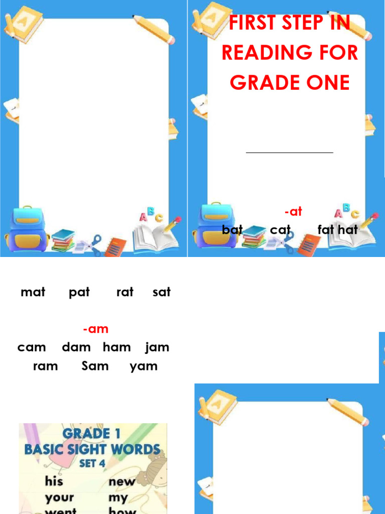 English Reading Booklet F 1 | PDF