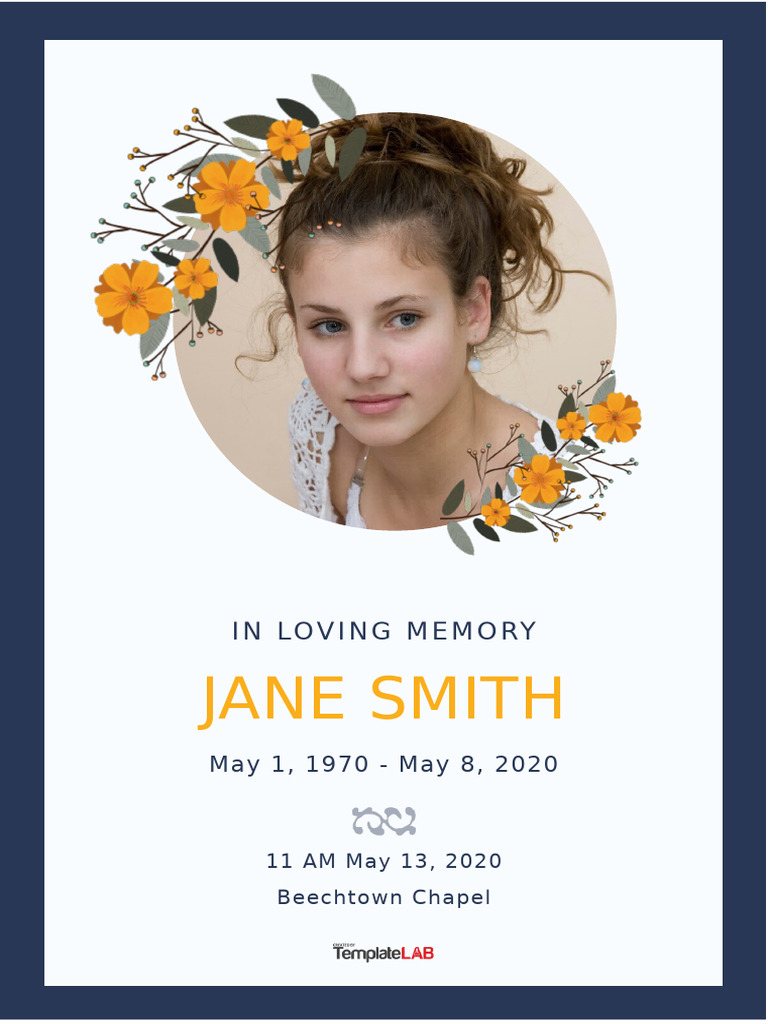 Funeral Program Template 12 | PDF