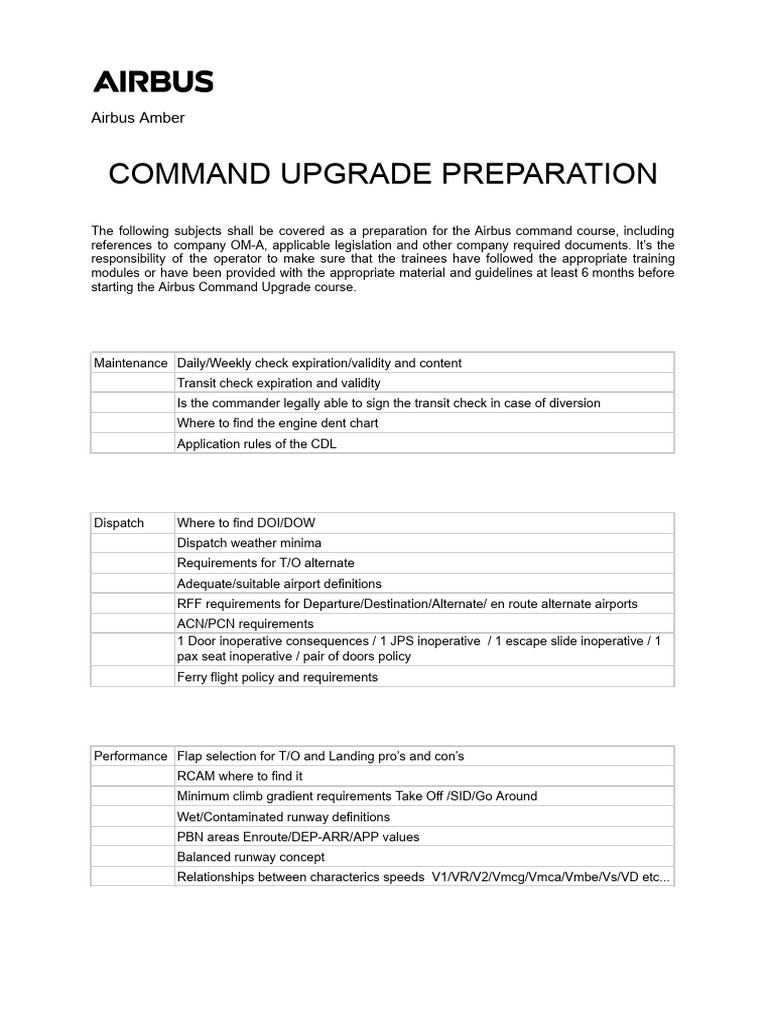 Airbus Command Upgrade Preparation Guide | PDF | Transport | Aerospace