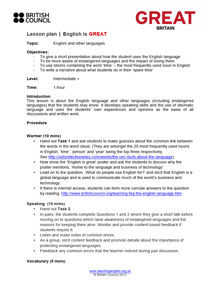 English Language Resources | PDF | English Language | Idiom