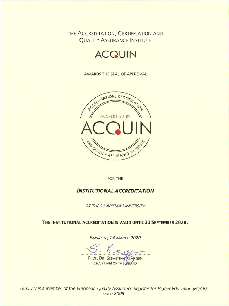 ACQUIN Certification | PDF
