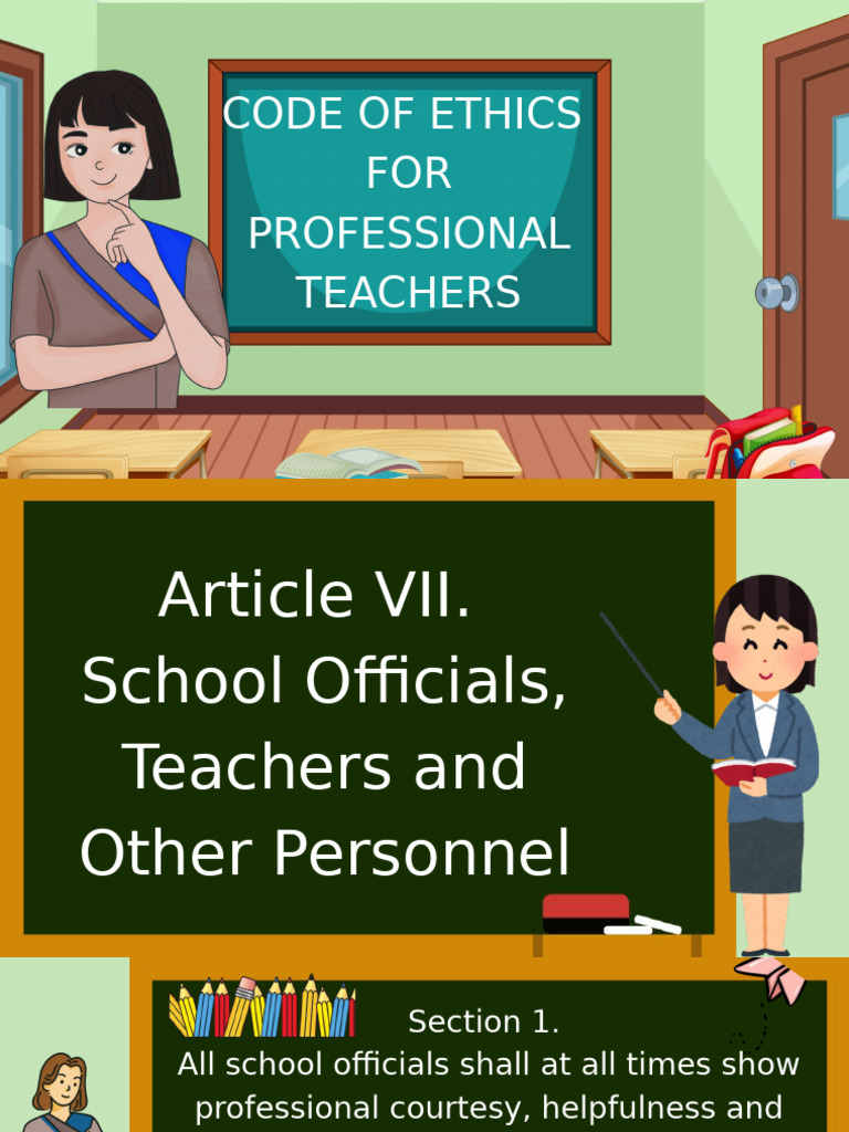 Code of Ethics of Professional Teacher | PDF | Teachers | Justice
