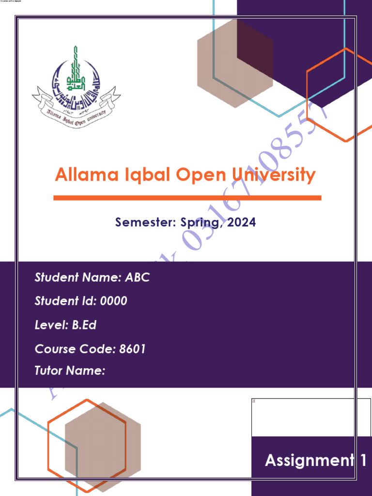 Assignment Sample by Adnan Malik 03167108557 | PDF | Motivational | Motivation