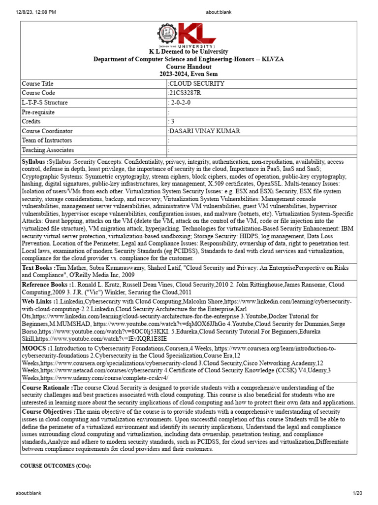 Cloud Security Pdf Cryptography Engineering