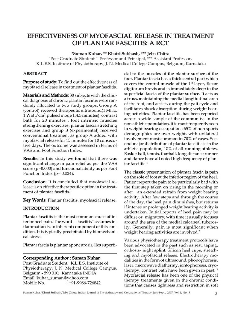 Planter Fasciitis | PDF