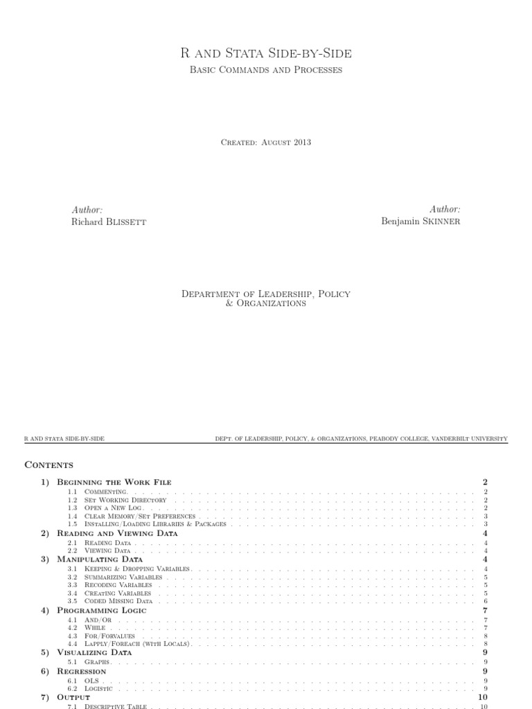 R and Stata side by side_130826 | PDF | Scatter Plot | Computer File