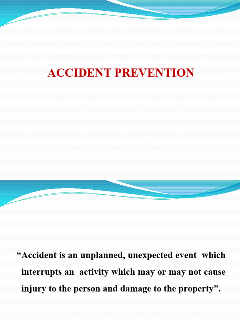 Accident Prevention Strategies and Facts | PDF | Personal Protective ...